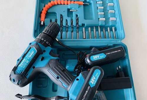 Шуруповерт Makita 28V ударный с набором бит