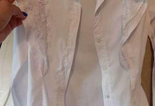 Рубашка/блузка нарядная белая 36