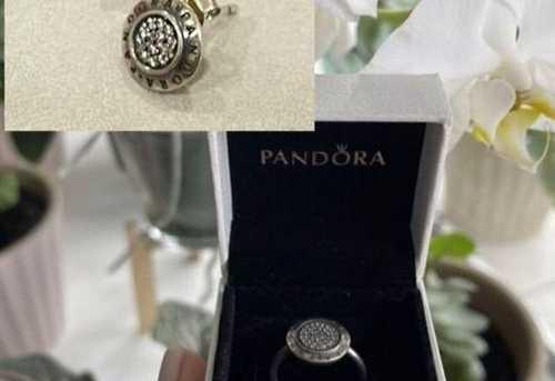 Pandora кольцо и серьги Логомания 56