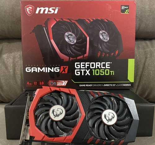 Видеокарта MSI GTX 1050 TI gaming X 4Gb