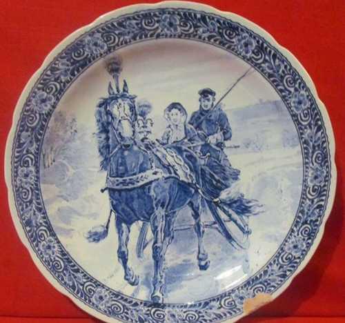 Настенная тарелка Delfts Royal Sphinx / horse AND