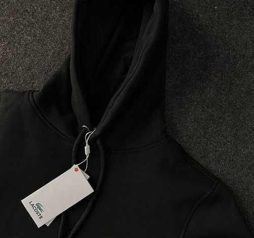 Толстовка Lacoste черная с флисом