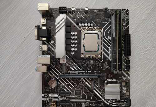 Комплект Asus Prime B660M-K D4+Intel i3-12100F+16