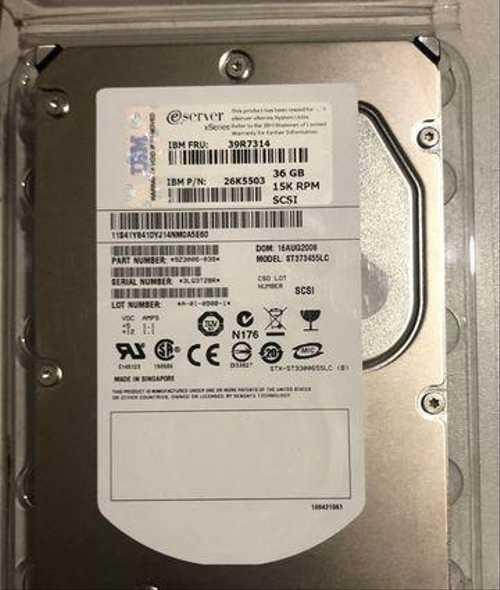 Жесткий диск IBM/Seagate 39R7314