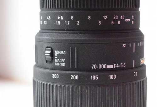 Объектив Canon Sigma 70-300mm F4-5.6 Macro APO DG