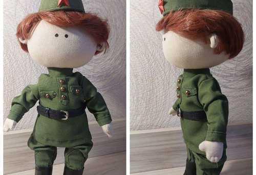 Кукла ручной работы в военной форме, кукла по фото
