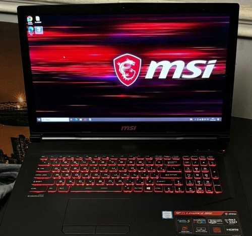 Игровой ноутбук msi GTX1060 120gz 17.3 i7 8th