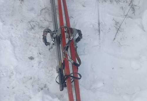 Лыжи деревянные советские с палками