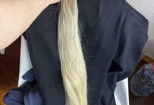 Волосы для наращивания 65 см холодный блонд
