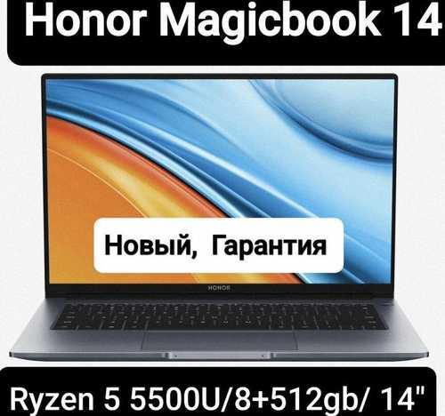 Honor Magicbook 14 Ryzen 5/ 8/16gb/14" новый