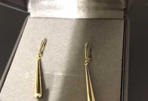 Золотые серьги из желтого золота