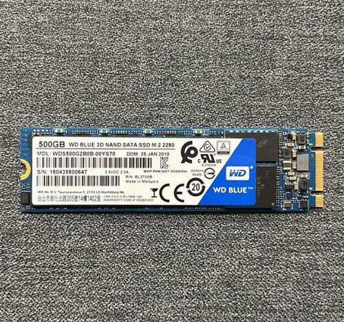 SSD-диск M.2 SATA WD Blue 500GB