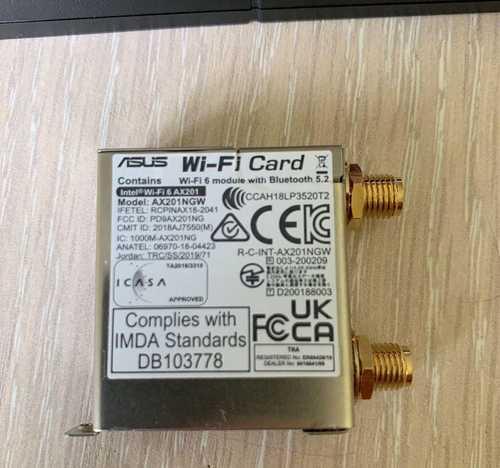 M.2 Wifi bluetooth адаптер Intel AX201NGW