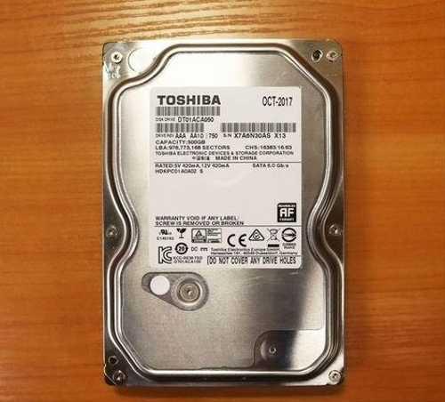 Жесткий диск 500Gb SATA Toshiba 3.5"