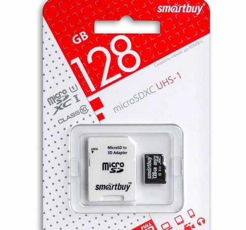 Карта памяти Smartbuy micro SD 128 Gb class 10