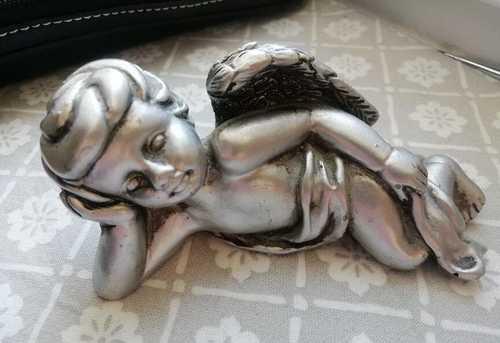 Статуэтка гипсовая с серебряным покрытием "Ангел"