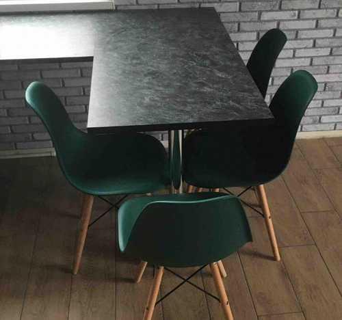 Комплект стульев ridberg DSW eames 4 шт Deep Green