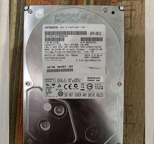 HDD Hitachi HUA722010CLA330 на 1 тб