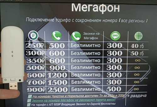 Wi-Fi модем 4G, Мегафон, Безлимит