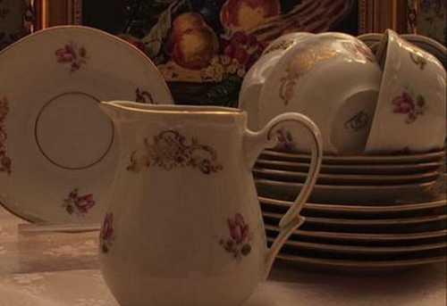 Чайно-столовый сервиз роза GDR тriрtis рorсеlаn