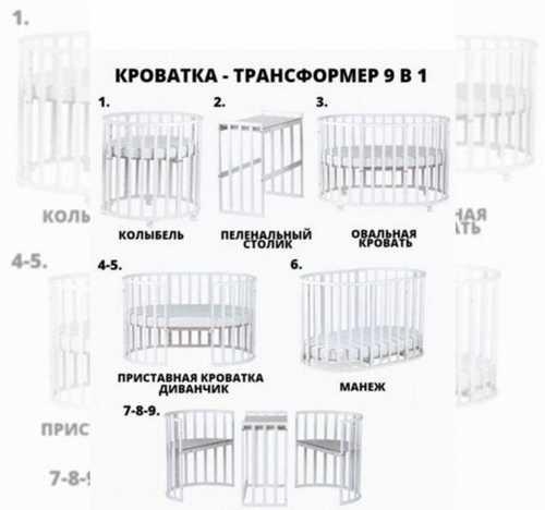 Детская кроватка трансформер