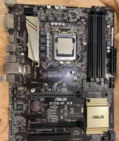 Материнская плата asus Z170–P D3 LGA1151