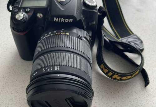 Зеркальный фотоаппарат nikon d90 +вспышка