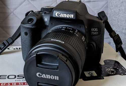 Зеркальный фотоаппарат Canon 750D Kit