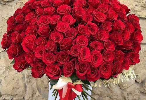 Букет из 85 красных роз Цветы Красноярск
