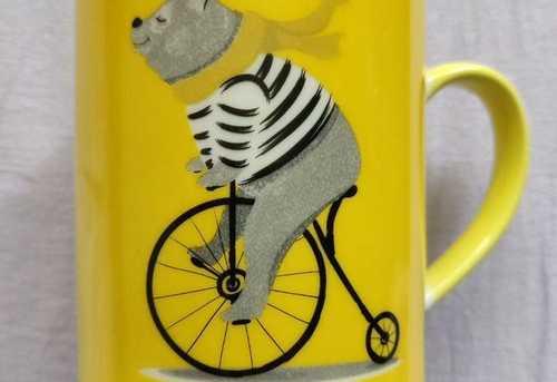 Кружка мишка на велосипеде