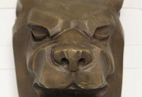 Антикварное настенное украшение "Голова льва"