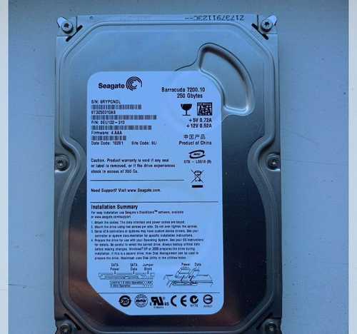 HDD 250гб жёсткий диск