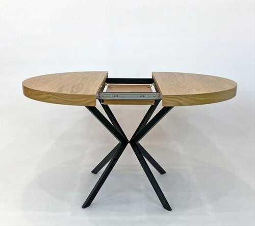 Раздвижной круглый стол из дерева (D1000)