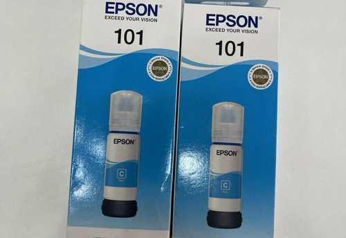 Контейнер epson101 EcoTank с голубыми чернилами