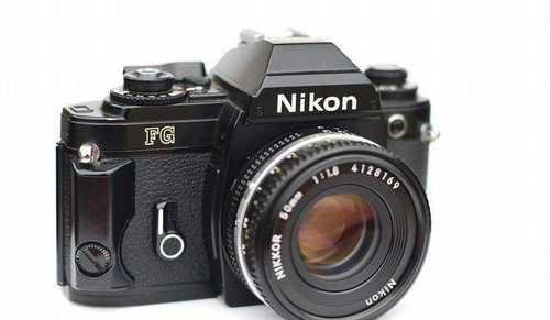 Nikon FG(Body). Цвет чёрный. Плёночный. Япония