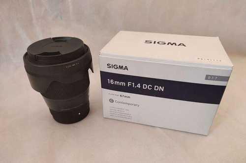Объектив Sigma 16mm f1.4 Sony e