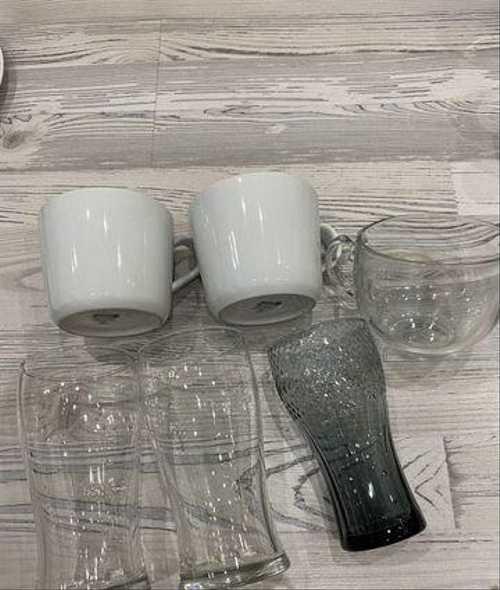 Стаканы IKEA, набор столовой посуды