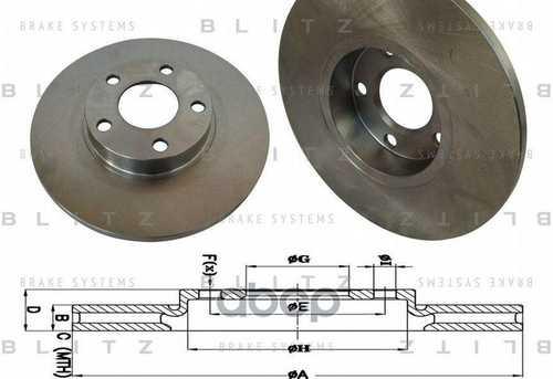Диск тормозной перед BS0128 Blitz