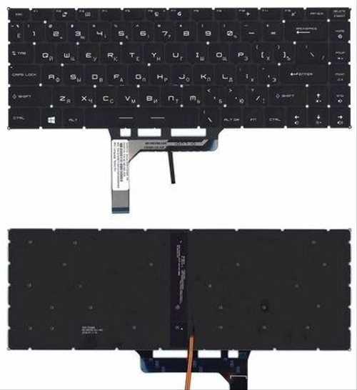 Клавиатура MSI GF63 GF63 8RC черная с подсветкой