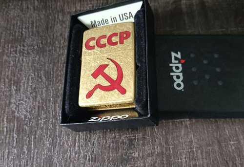 Зажигалка zippo с гравировкой СССР