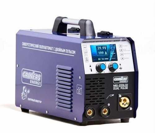 Полуавтомат grovers energy MIG-200 LCD dual pulse