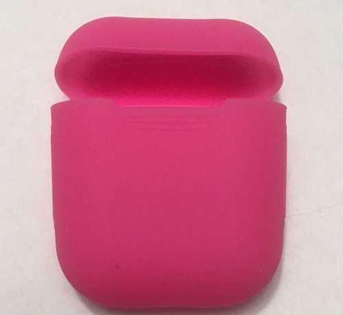 Чехол силиконовый для Airpods розовый новый