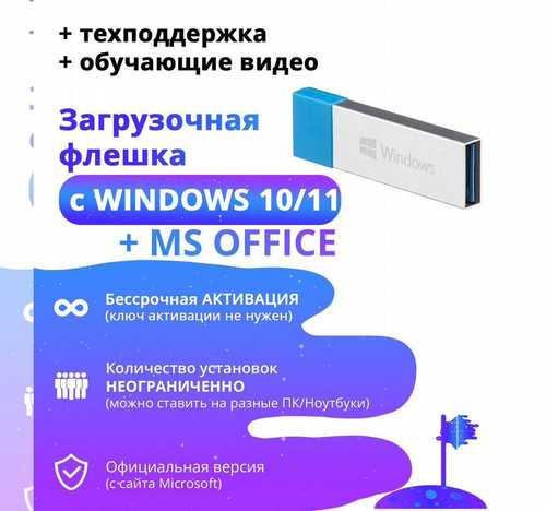 Загрузочная флешка с Windows 10 и 11 (2в1)  офис