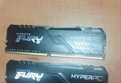 Оперативная память kingston fury ddr4 8gb (2x4gb)