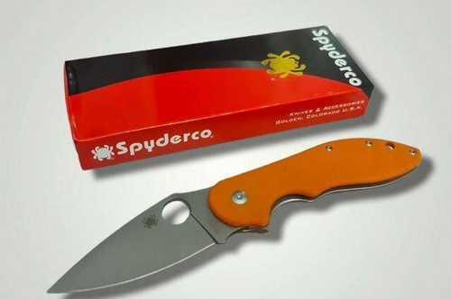 Нож Spyderco Domino orange