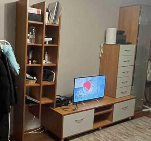 Стенка в гостиную с сервантом бу