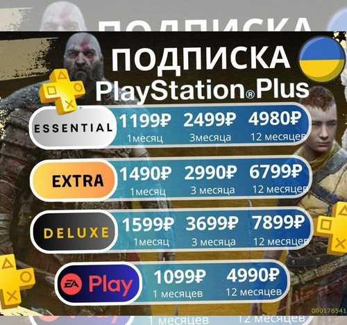 Подписка ps plus Delux на ps4 ps5 EA play (Арт.98614)