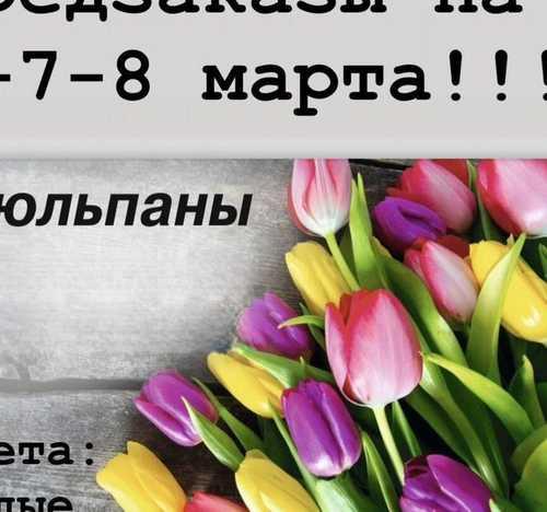 Тюльпаны к 8 марта