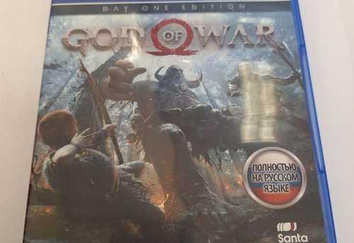 God of war ps4, day one edition, диск