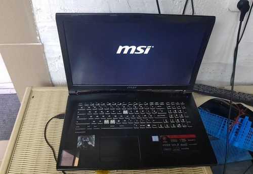 17.3" MSI GE72 Apache Pro 6QE, 1000 ГБ, Core i7-6700HQ, RAM 8 ГБ, GeForce GTX 965M 2 ГБ